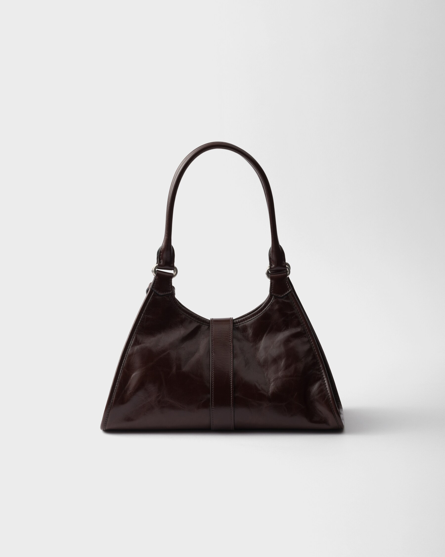 Dark Brown Medium Leather Tote Bag | PRADA