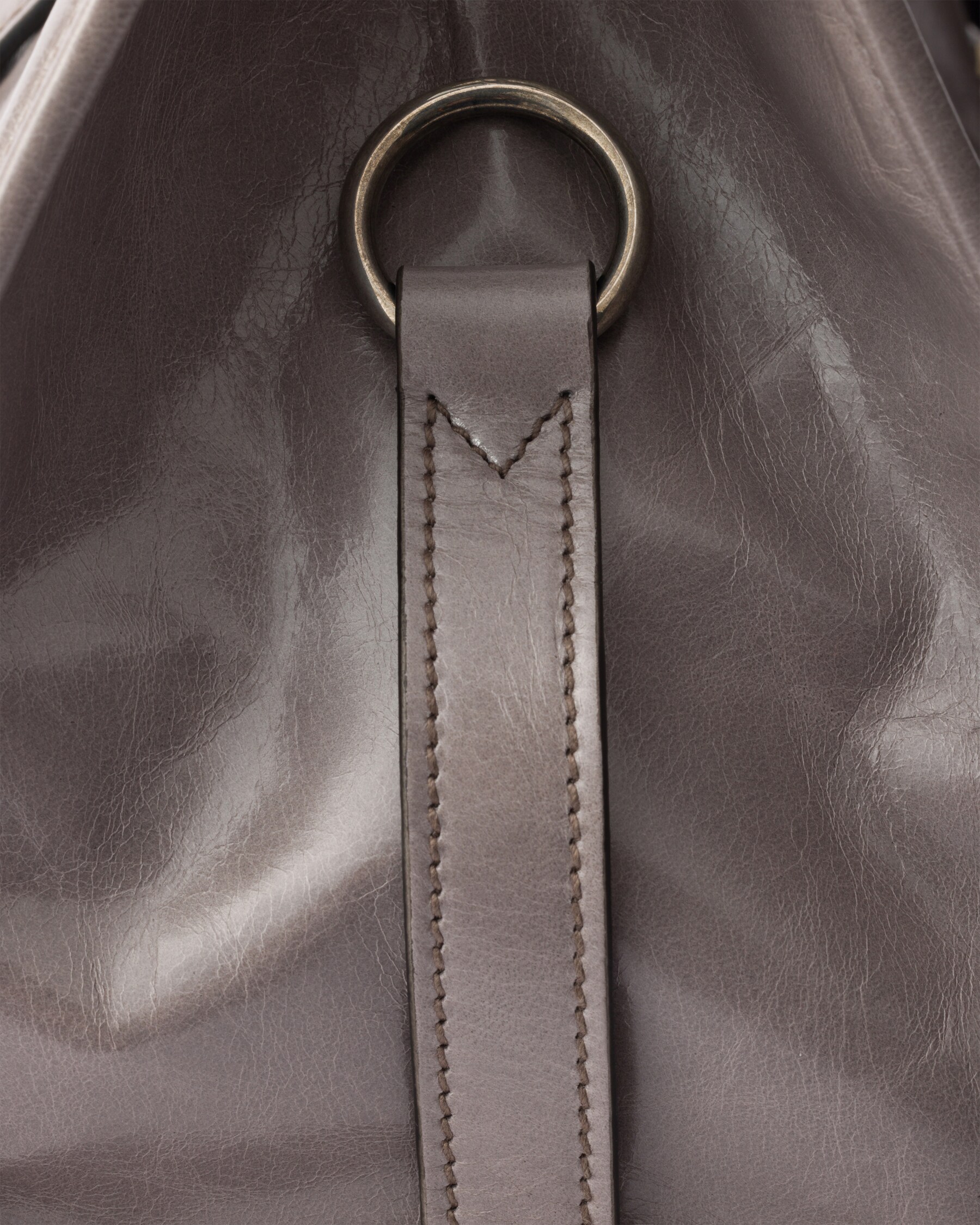 Pewter Medium Leather Tote Bag | PRADA