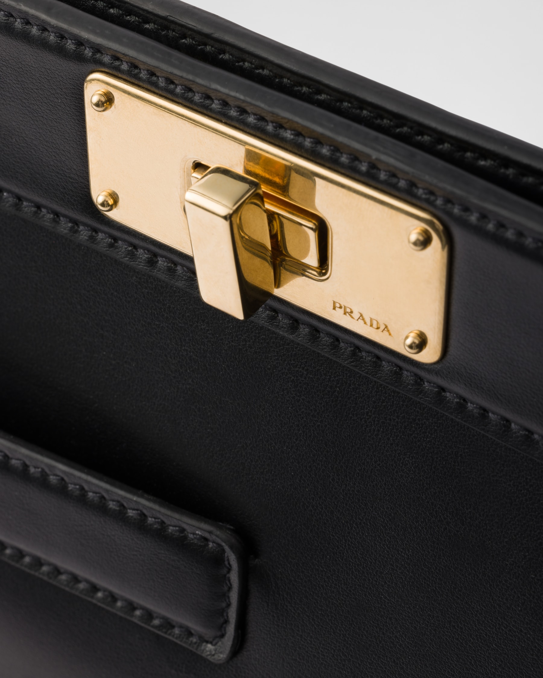 Black Large Leather Tote Bag | PRADA