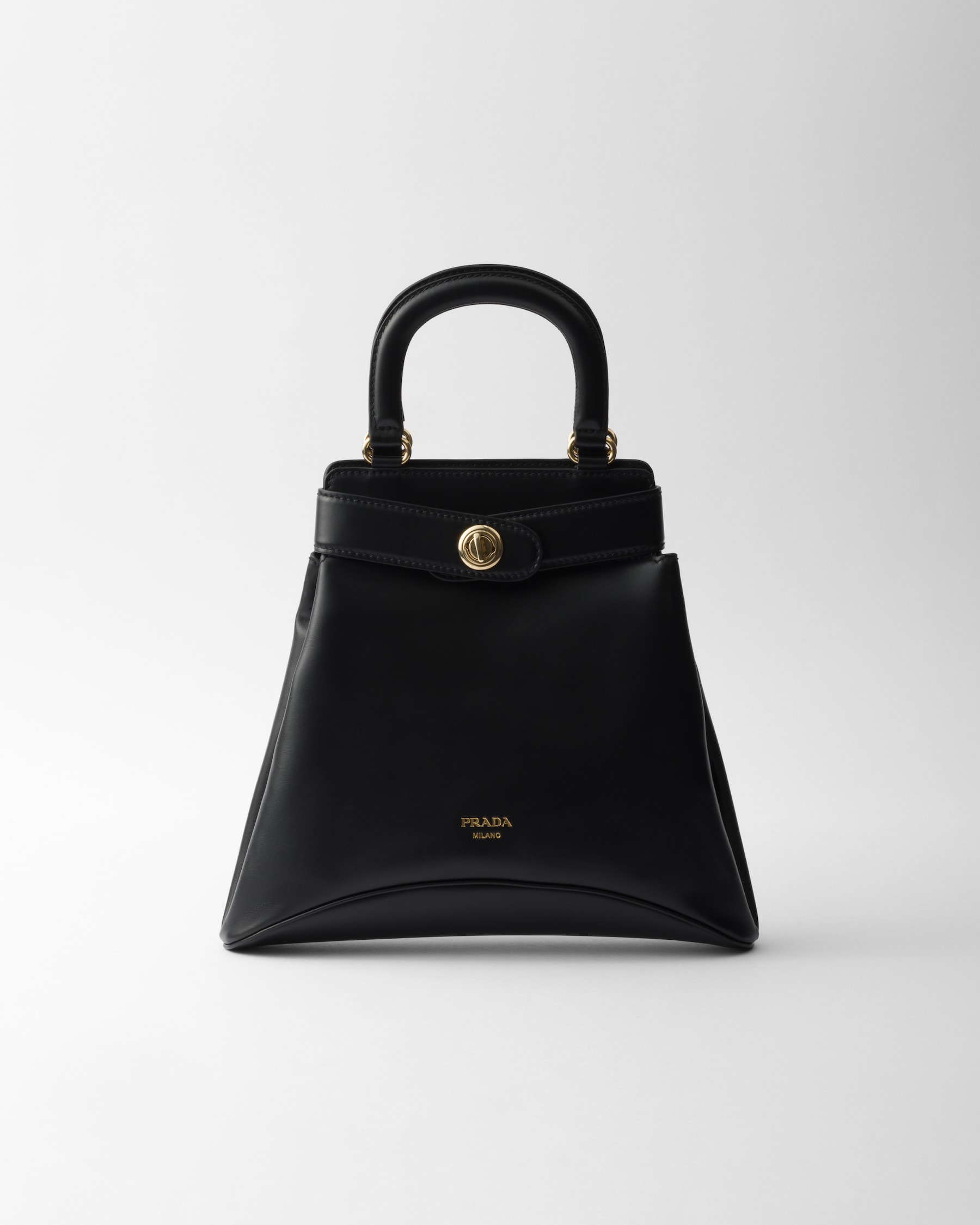 Black Medium Prada Etude Leather Bag | PRADA