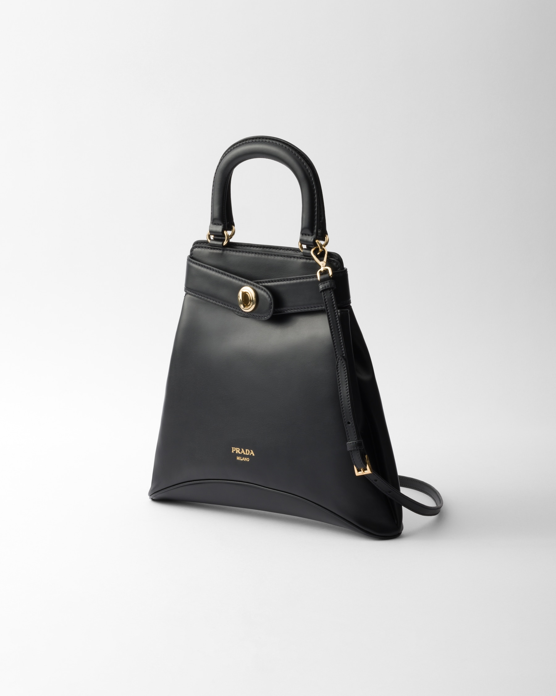 Black Medium Prada Carey Leather Bag | PRADA