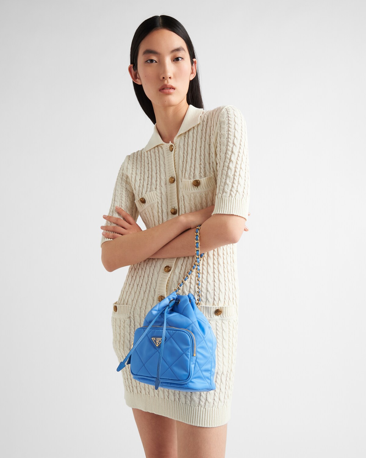 Periwinkle Blue Prada Re-edition 1995 Chaîne Re-nylon Shoulder Bag | PRADA