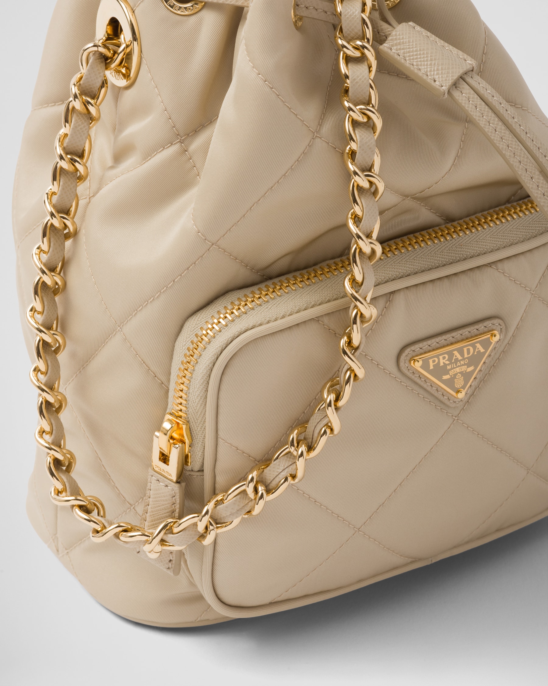 Desert Beige Prada Re-edition 1995 Chaîne Re-nylon Shoulder Bag | PRADA