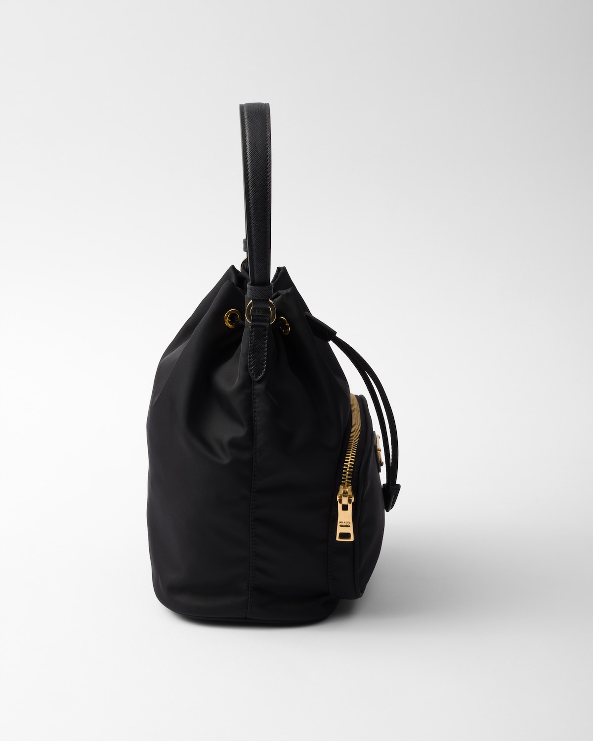 Black Prada Duet Re-nylon Bucket Bag | PRADA