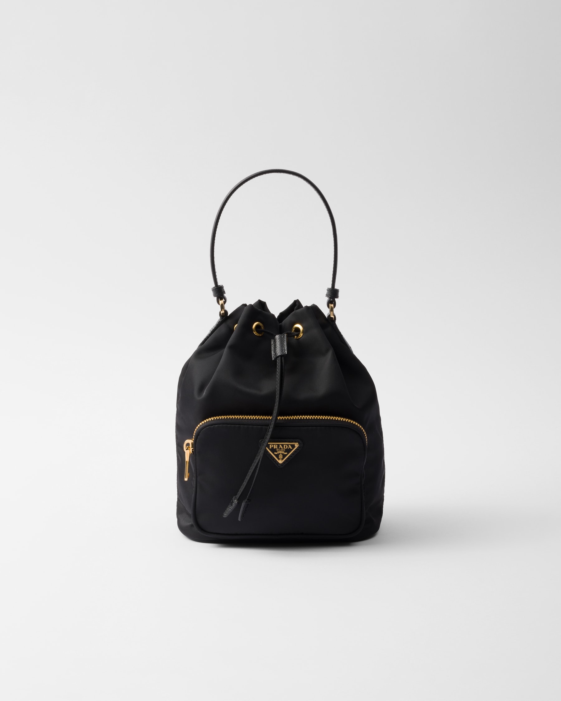 Black Prada Duet Re-nylon Bucket Bag | PRADA