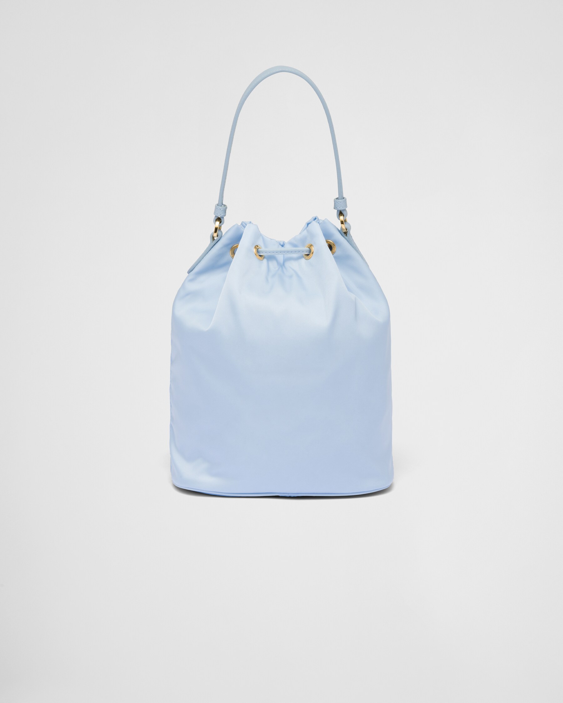 Light Blue Prada Duet Re Nylon Bucket Bag Prada