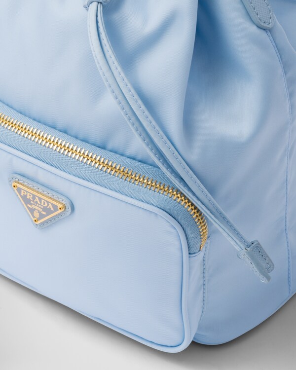 Light Blue Prada Duet Re-nylon Bucket Bag | PRADA