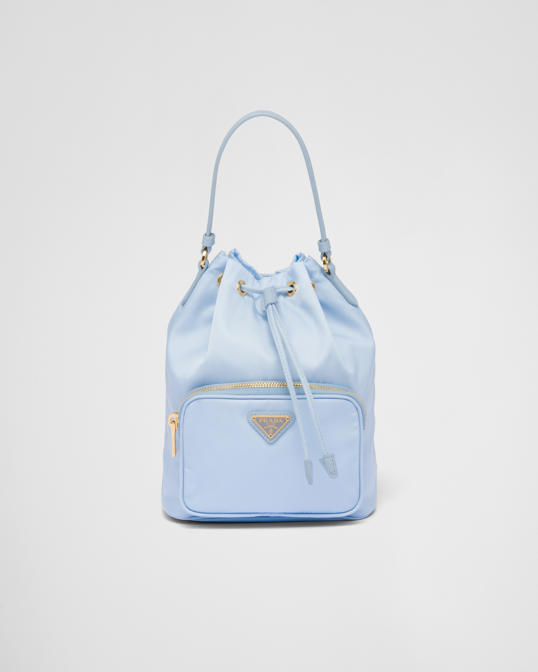 Light Blue Prada Duet Re-nylon Bucket Bag | PRADA