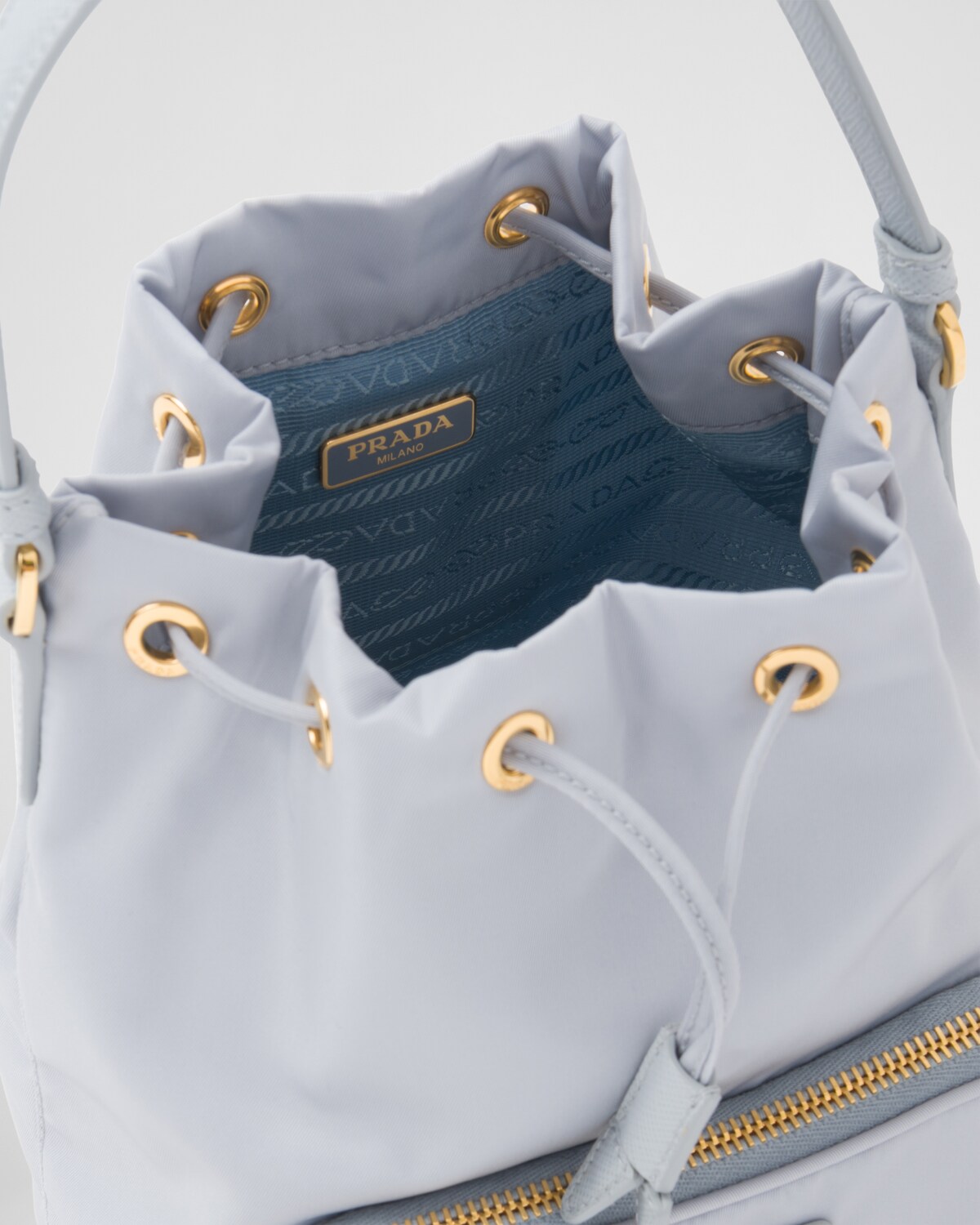 Cornflower Prada Duet Re Nylon Bucket Shoulder Bag Prada