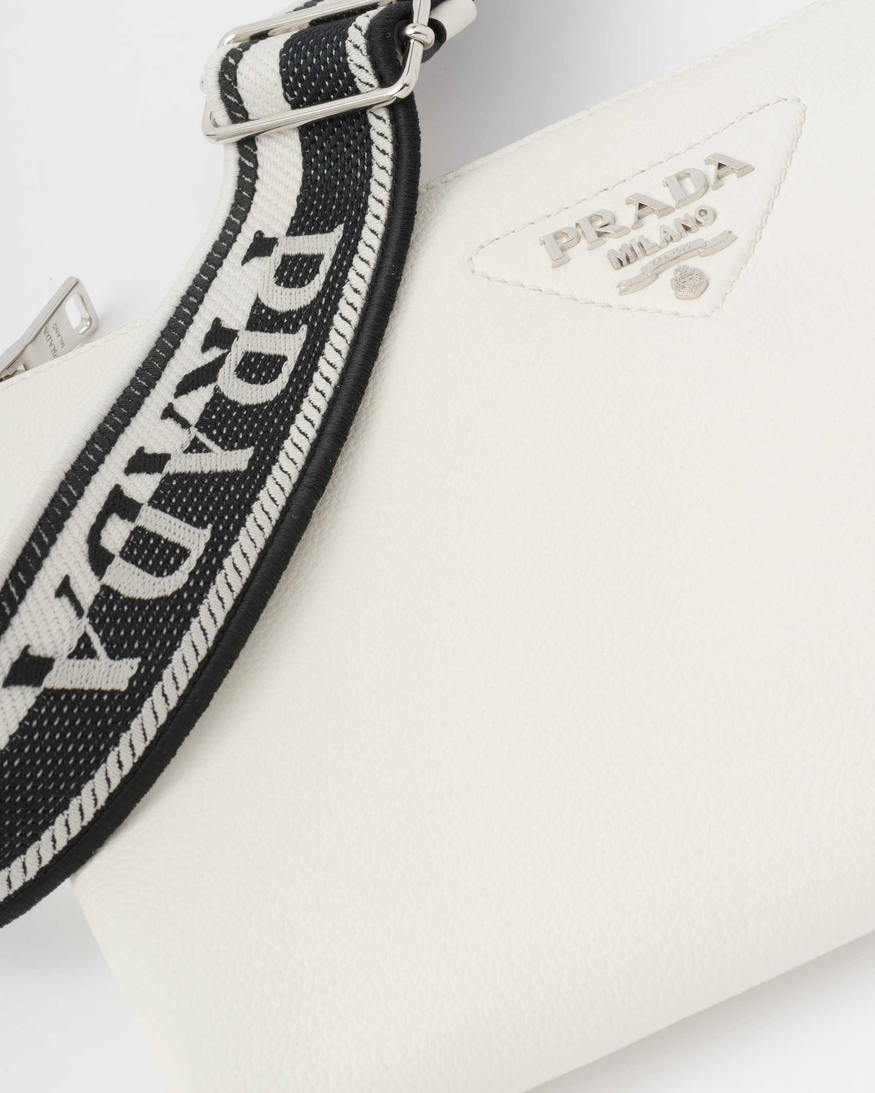 White Leather Shoulder Bag | PRADA
