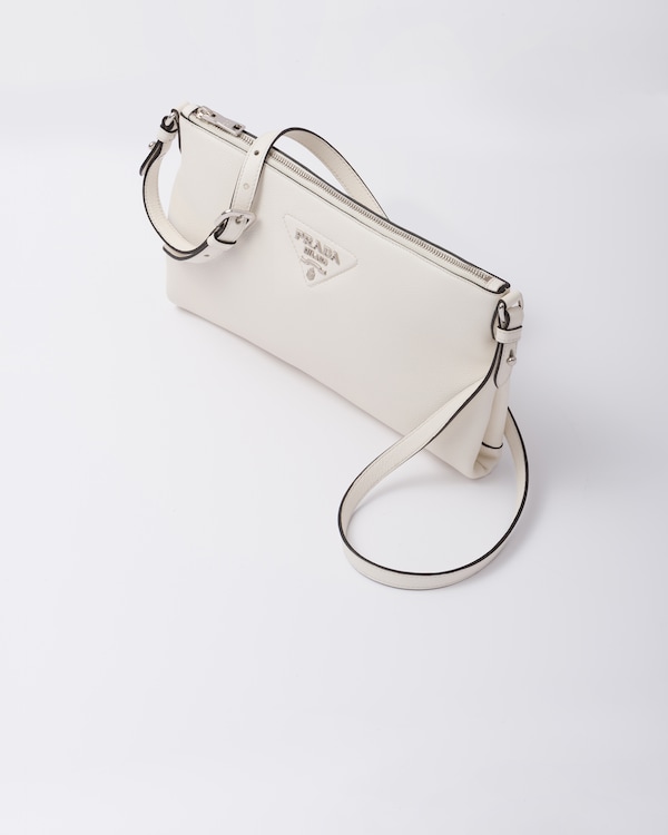 White Leather Shoulder Bag | PRADA