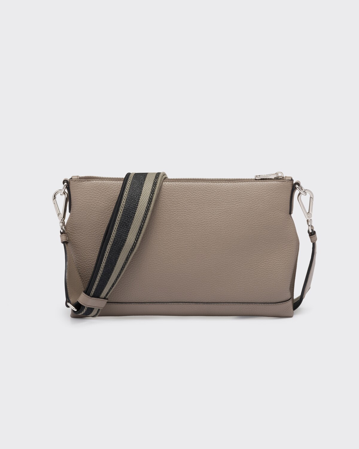 Clay Grey Leather Shoulder Bag | PRADA