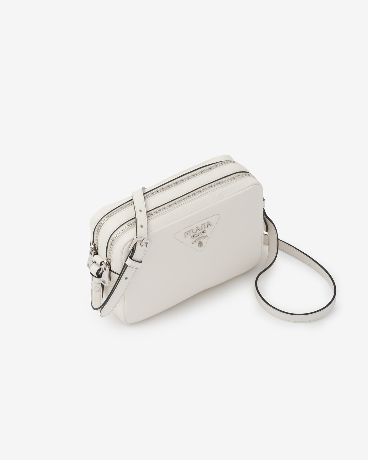 White Medium Leather Bag | PRADA