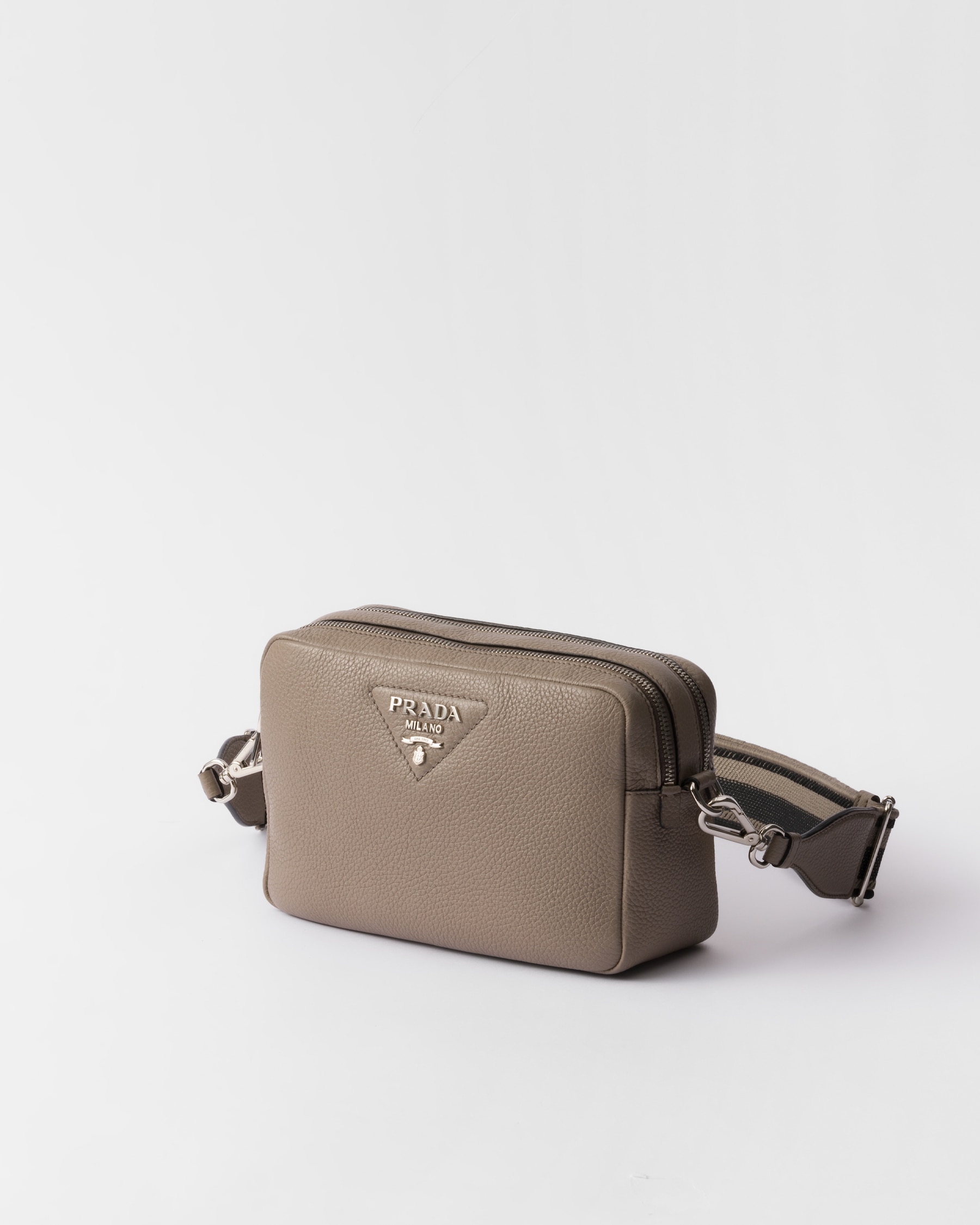 Clay Grey Medium Leather Bag | PRADA