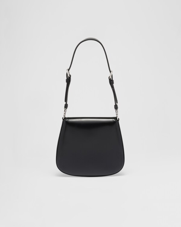 Black Prada Cleo Brushed Leather Mini Bag | PRADA