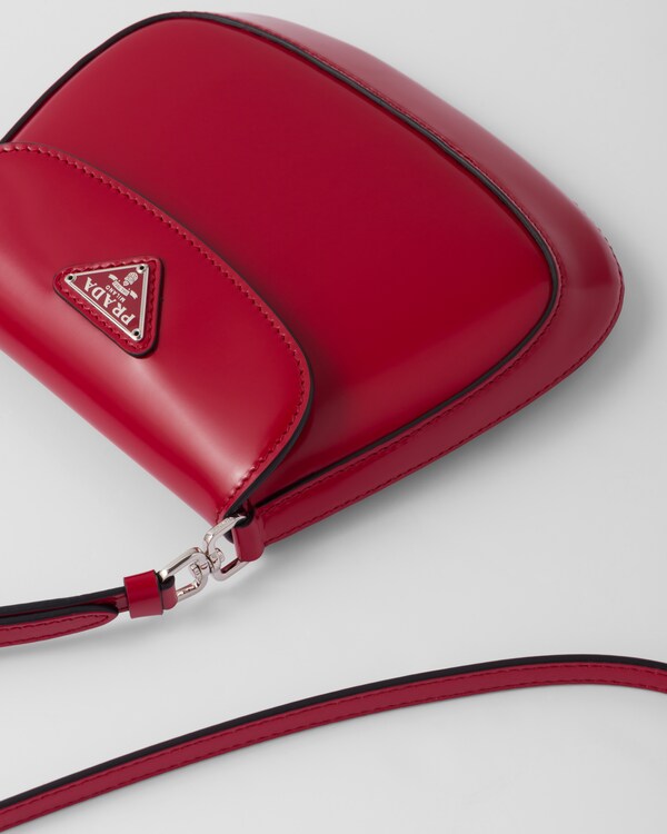 Mini Borsa Prada Cleo In Pelle Spazzolata Scarlatto | PRADA