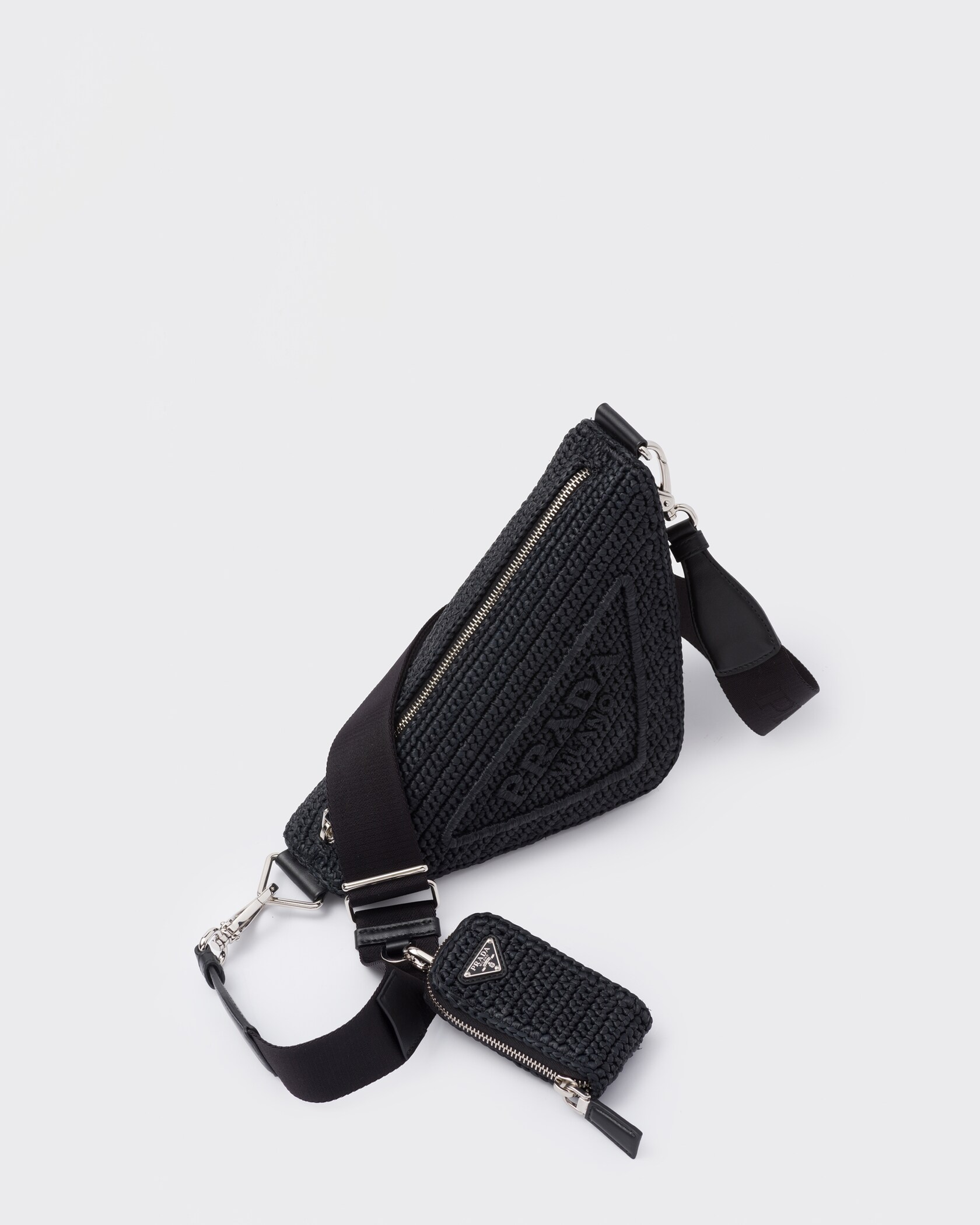 Black Prada Triangle Crochet Bag | PRADA