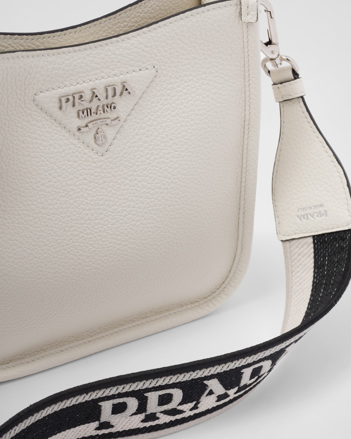 White Leather Mini Shoulder Bag | PRADA