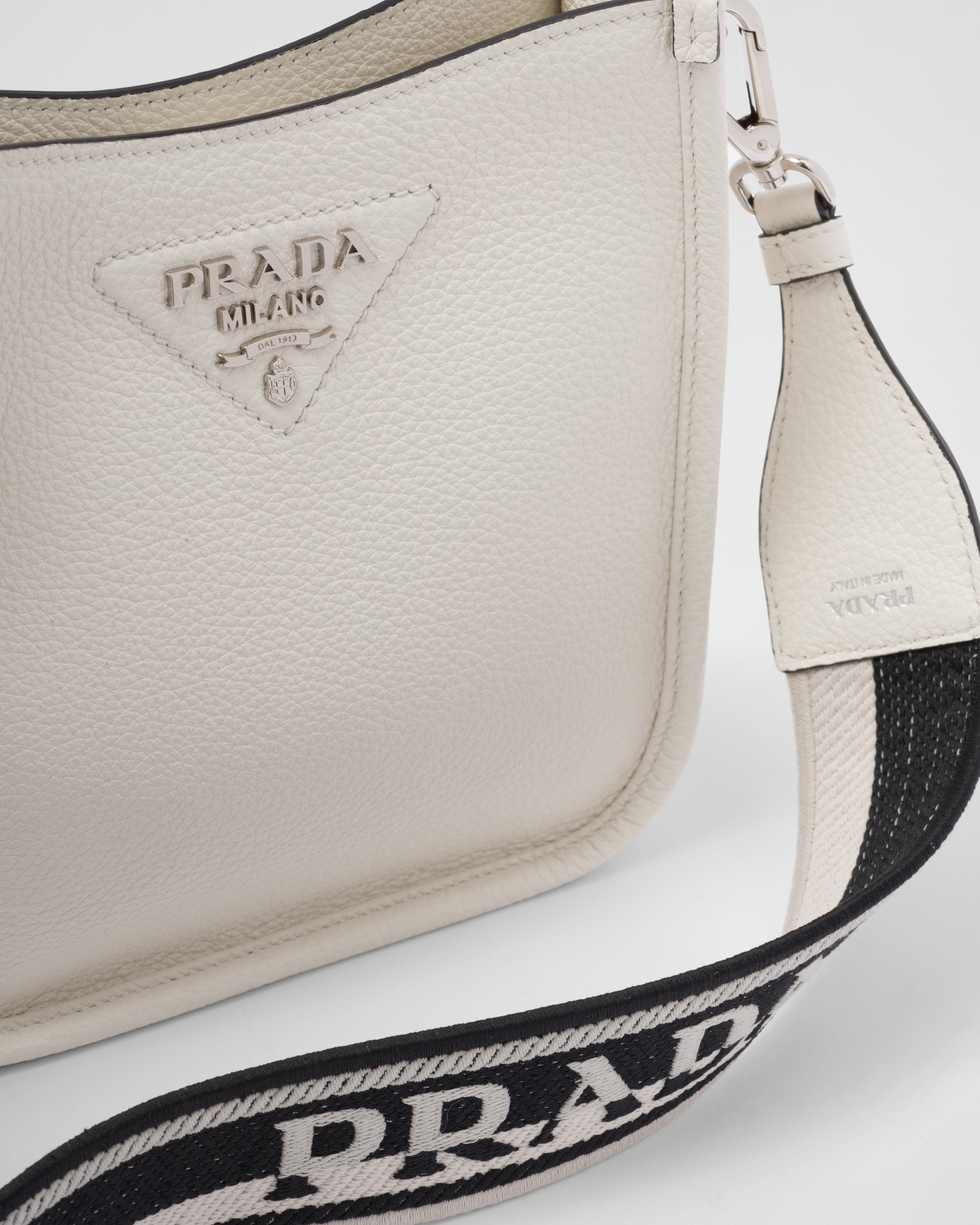 White Leather Mini Shoulder Bag | PRADA