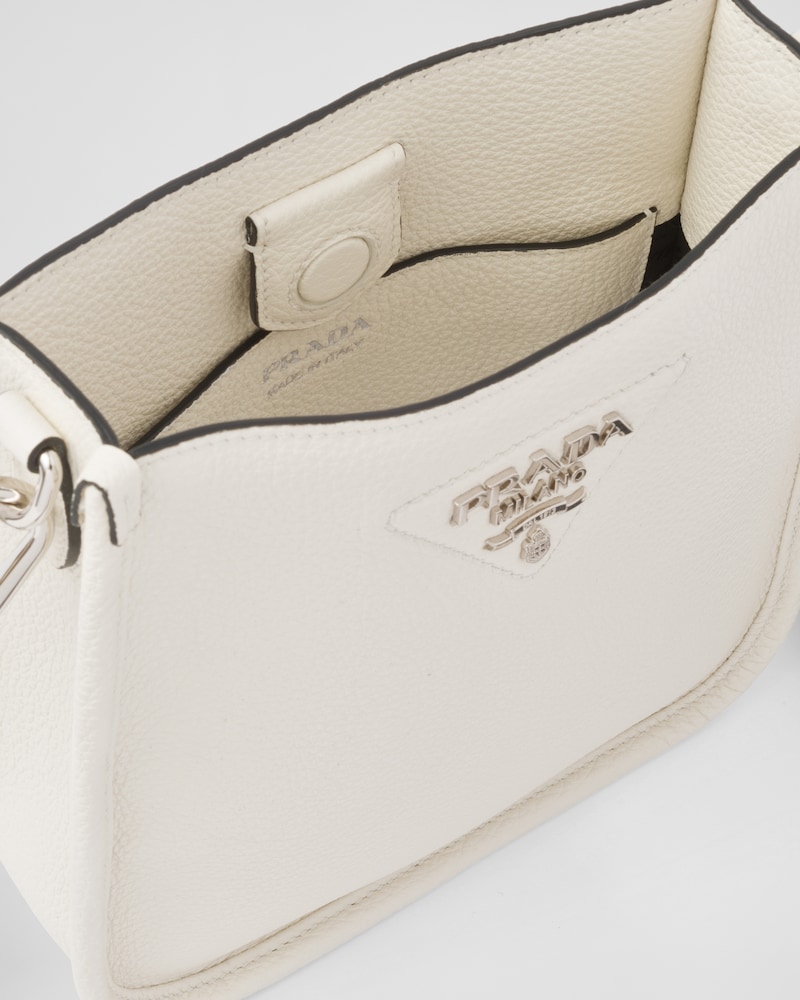 White Leather Mini Shoulder Bag | PRADA