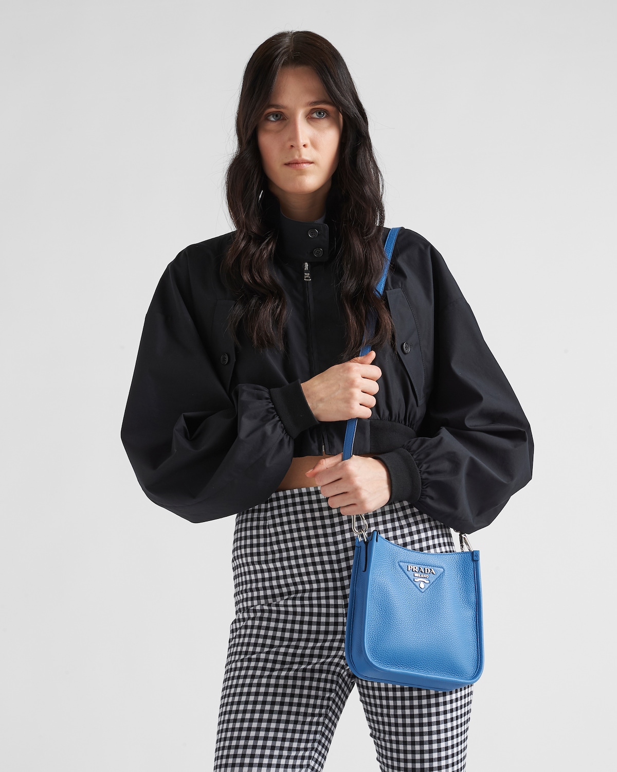 Wave Leather Mini Shoulder Bag | PRADA