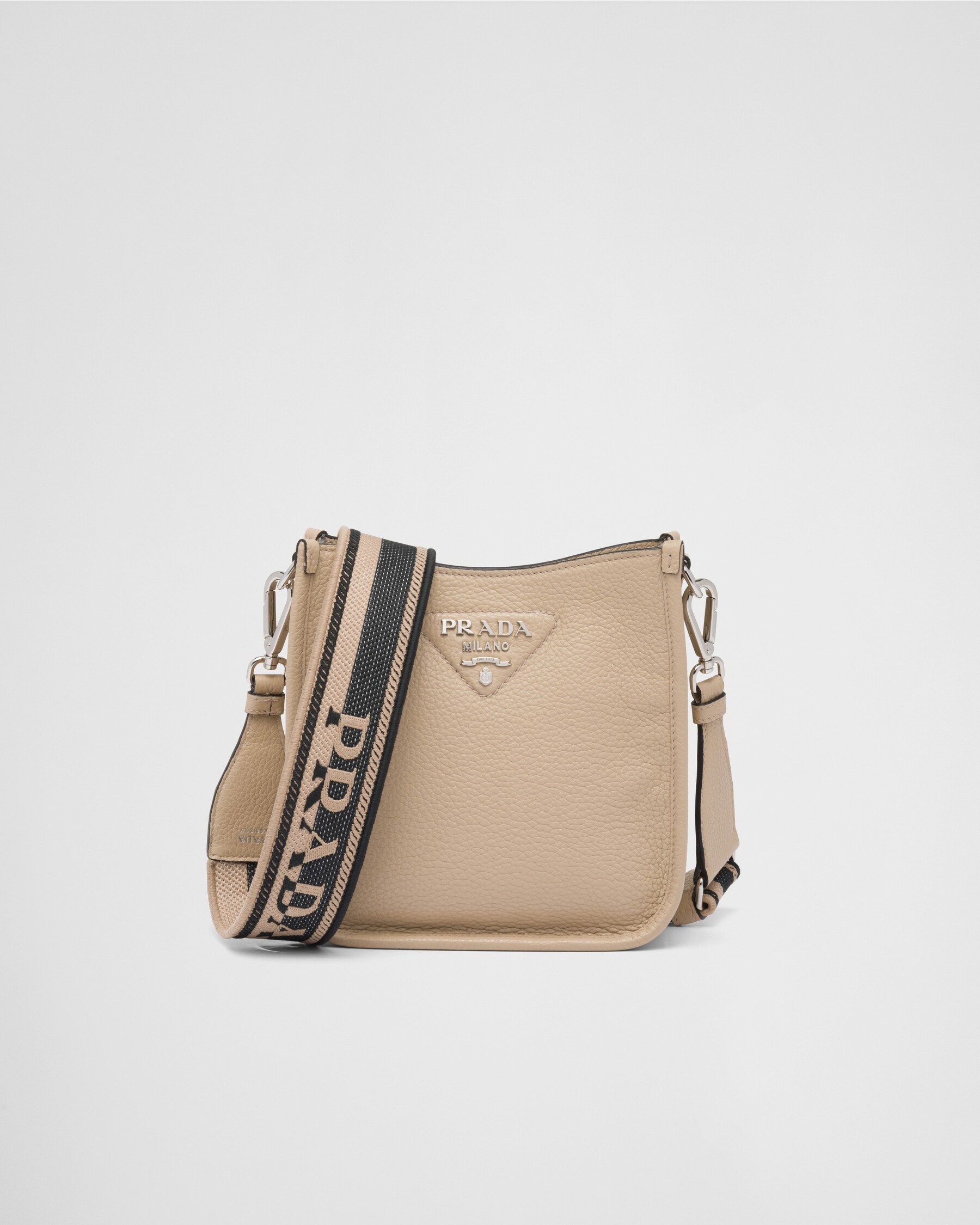 Sand Leather Mini Shoulder Bag | PRADA