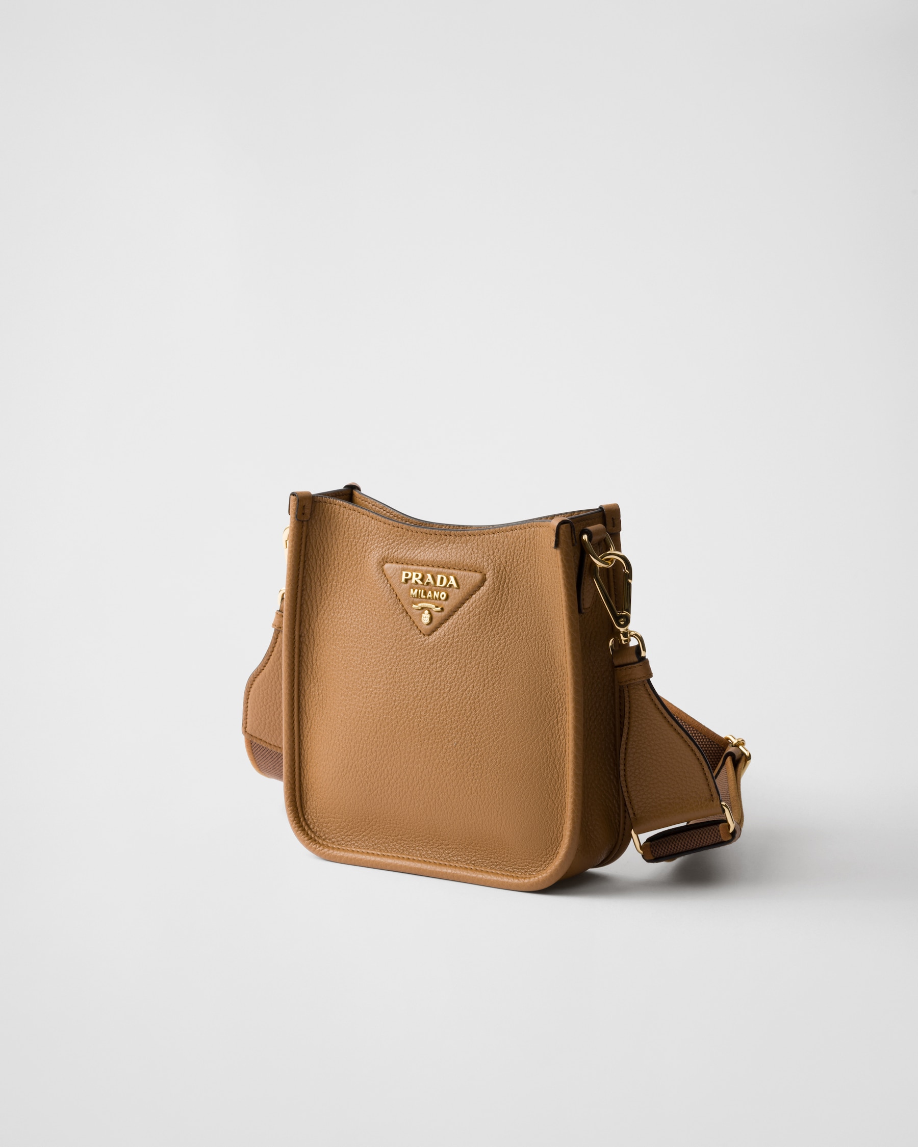 Caramel Mini Leather Shoulder Bag | PRADA