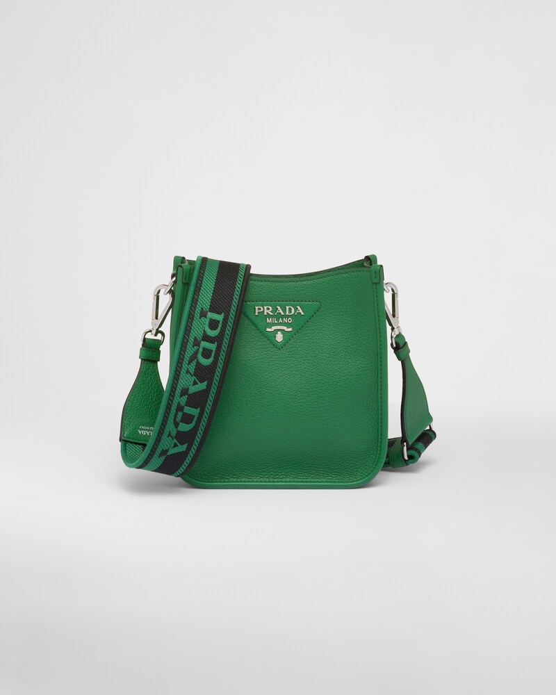 Green Leather Mini Shoulder Bag | PRADA