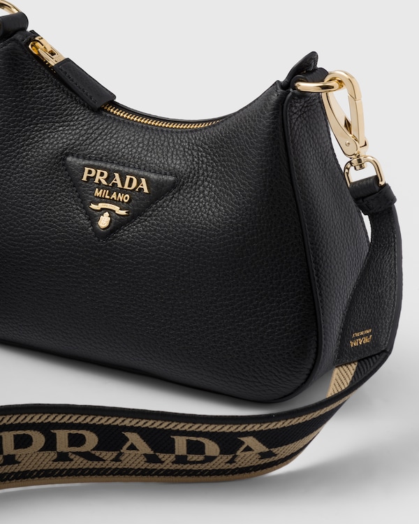 Black Leather Shoulder Bag | PRADA