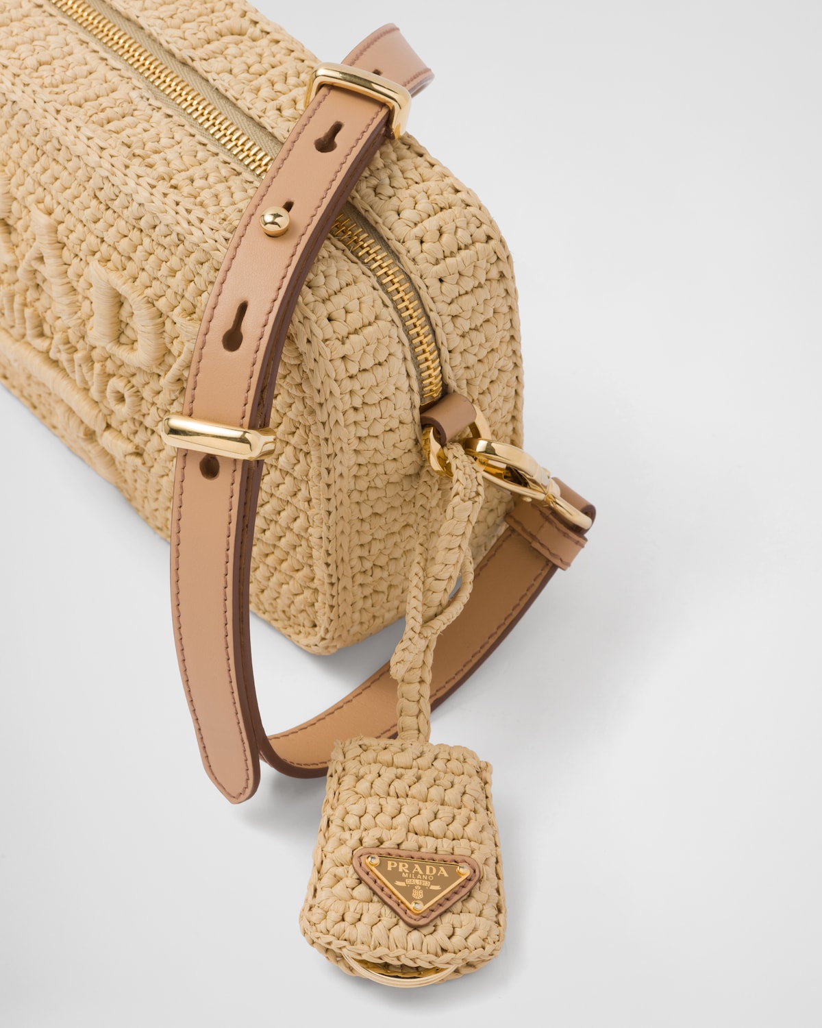 Natural Crochet Shoulder Bag | PRADA