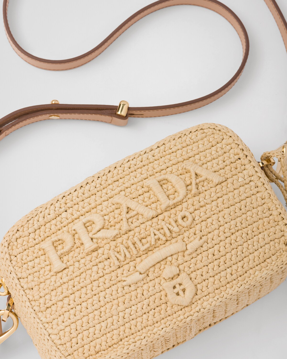 Natural Crochet Shoulder Bag | PRADA