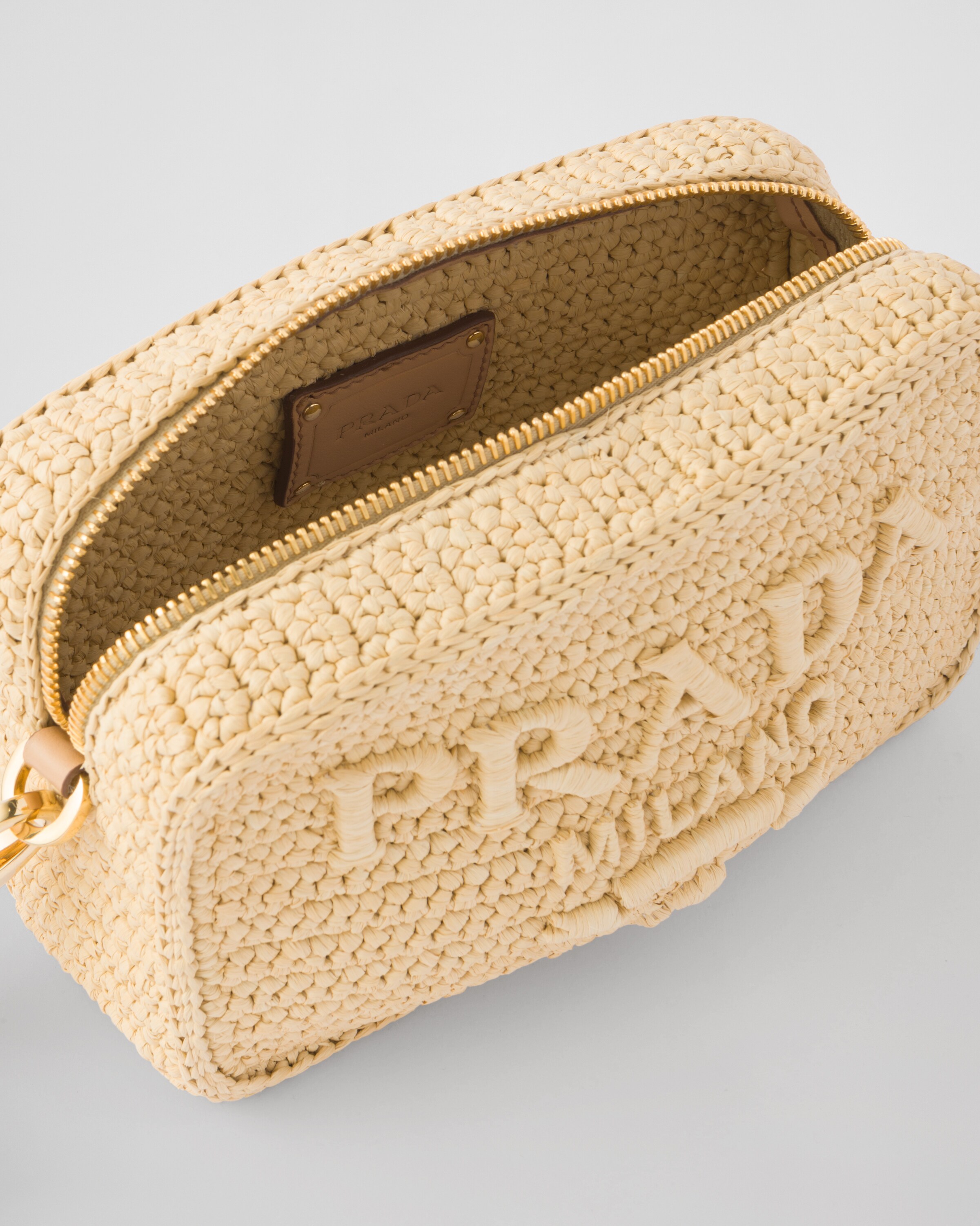 Natural Raffia shoulder bag | Prada