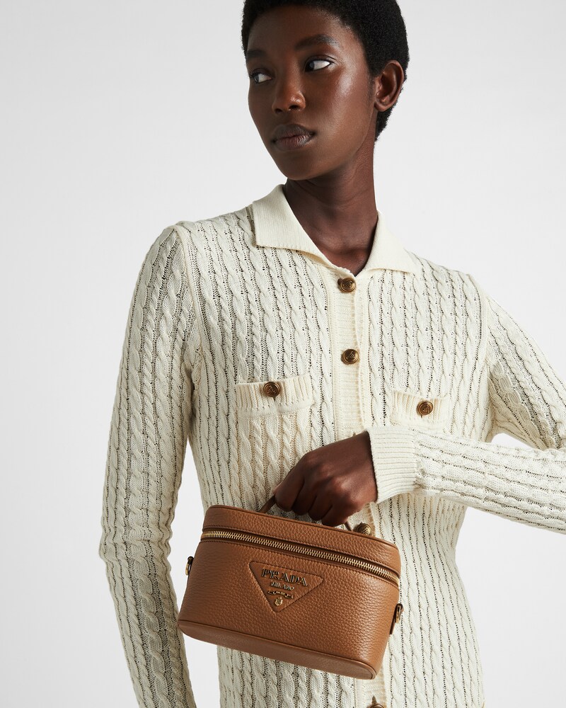 Caramel Leather Mini-bag | PRADA