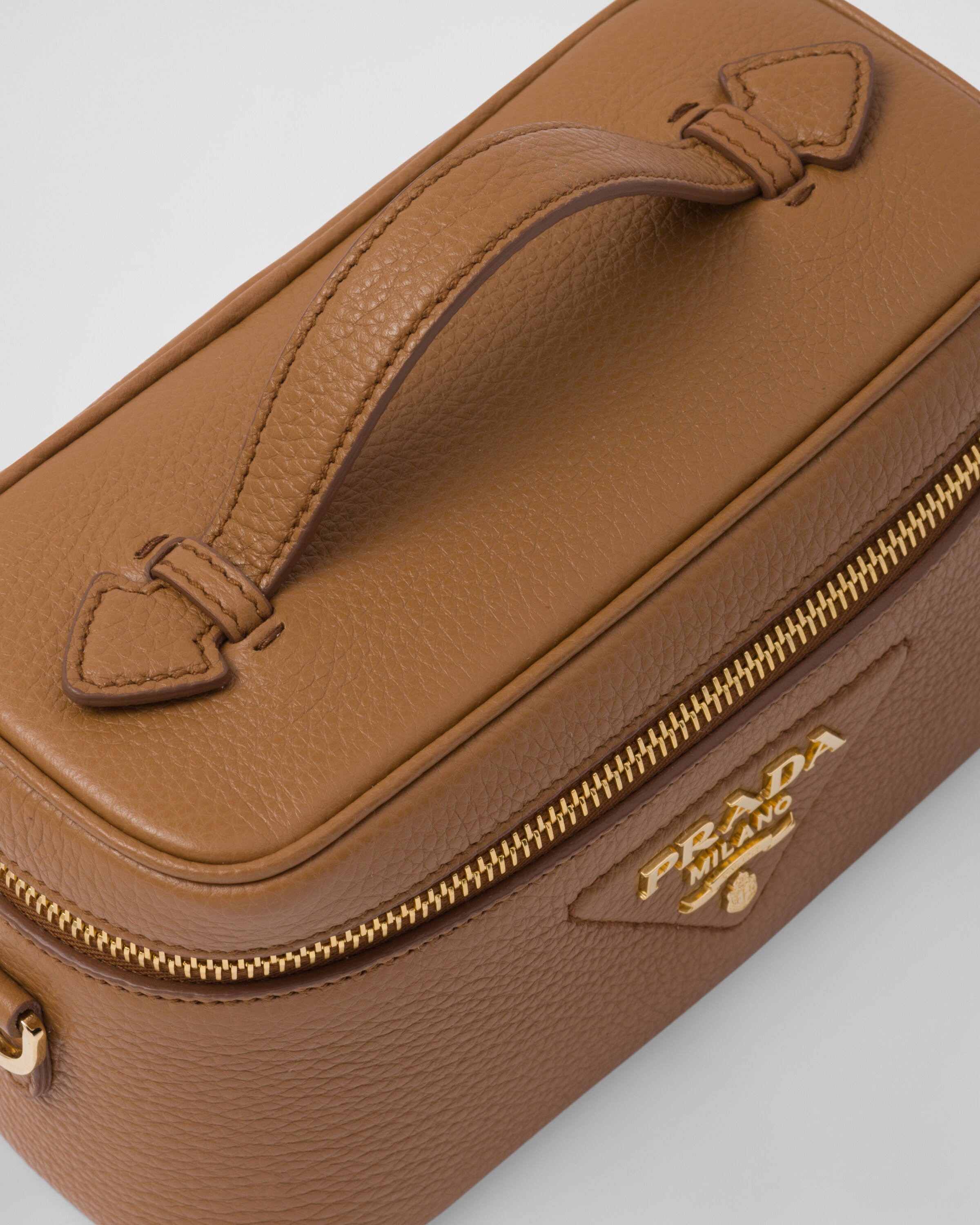 Caramel Leather mini-bag | Prada