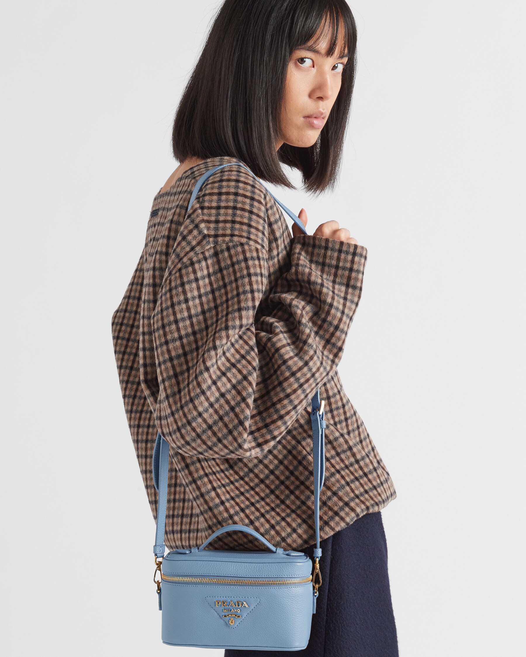 Astral Blue Leather Mini-bag | PRADA