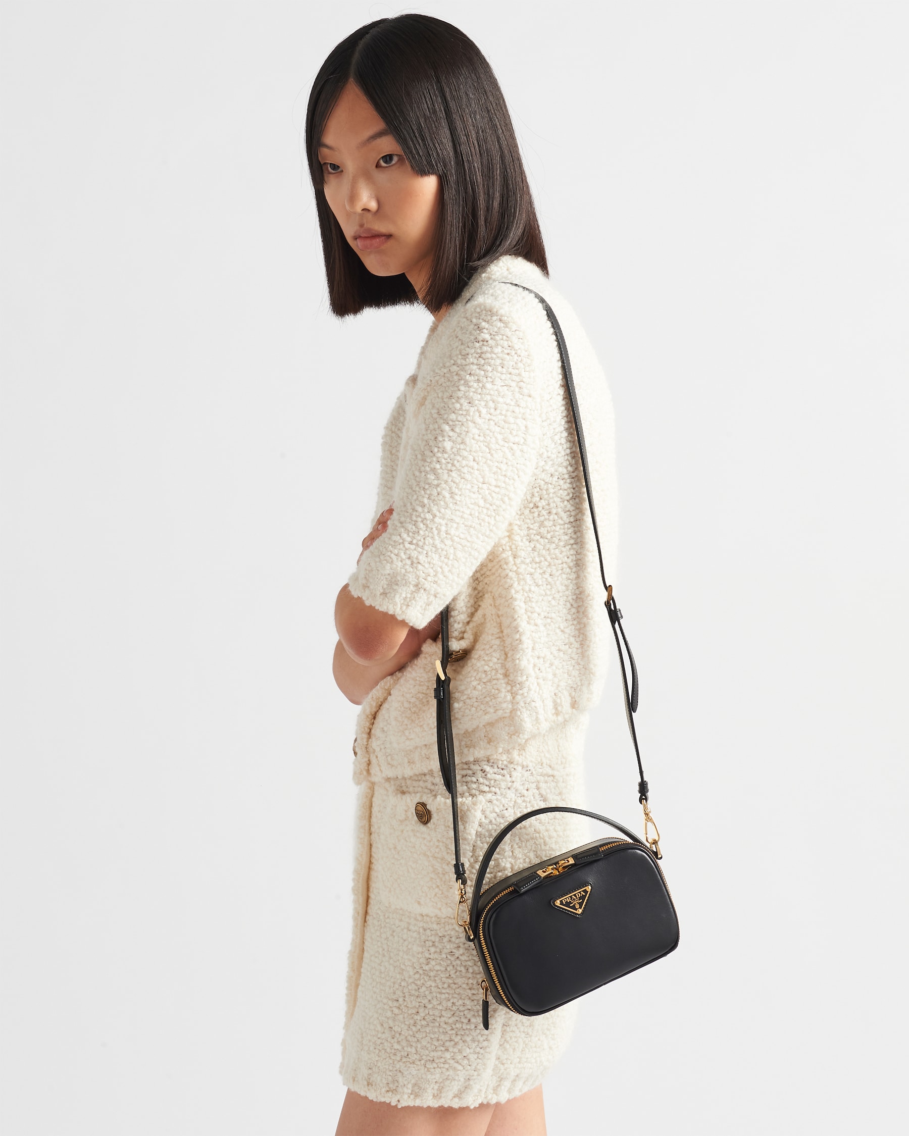 Black Prada Odette Leather Mini-bag | PRADA