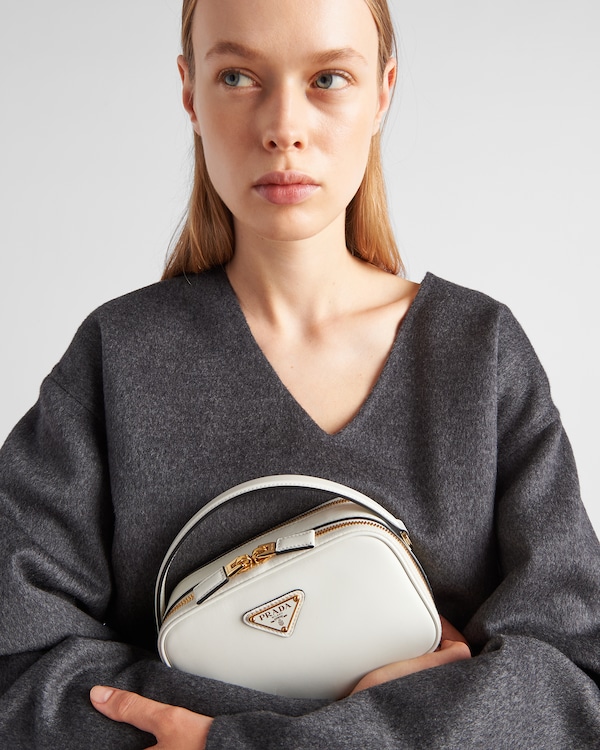 White Prada Odette Leather Mini-bag | PRADA