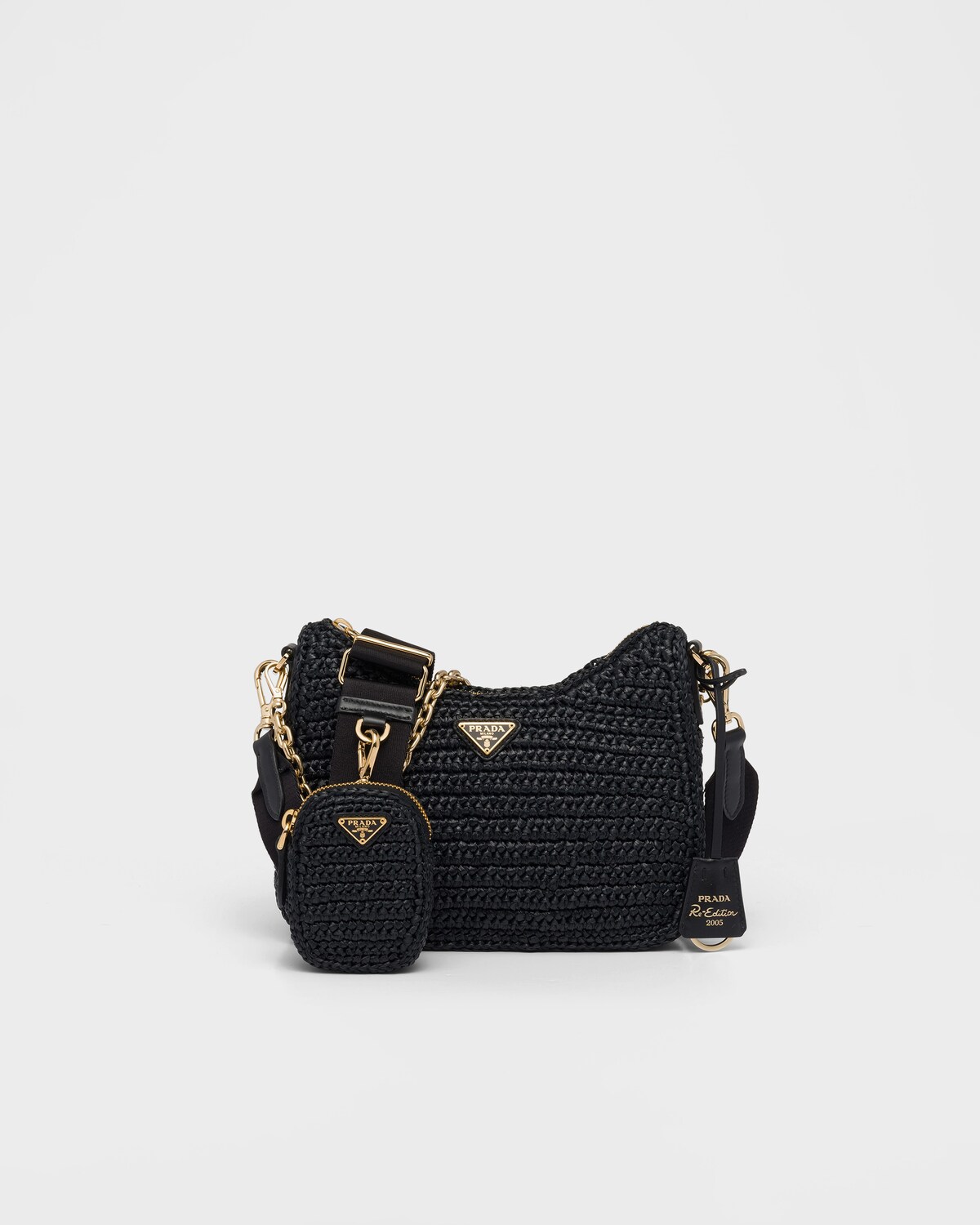 Black Prada Re-edition 2005 Crochet Bag | PRADA