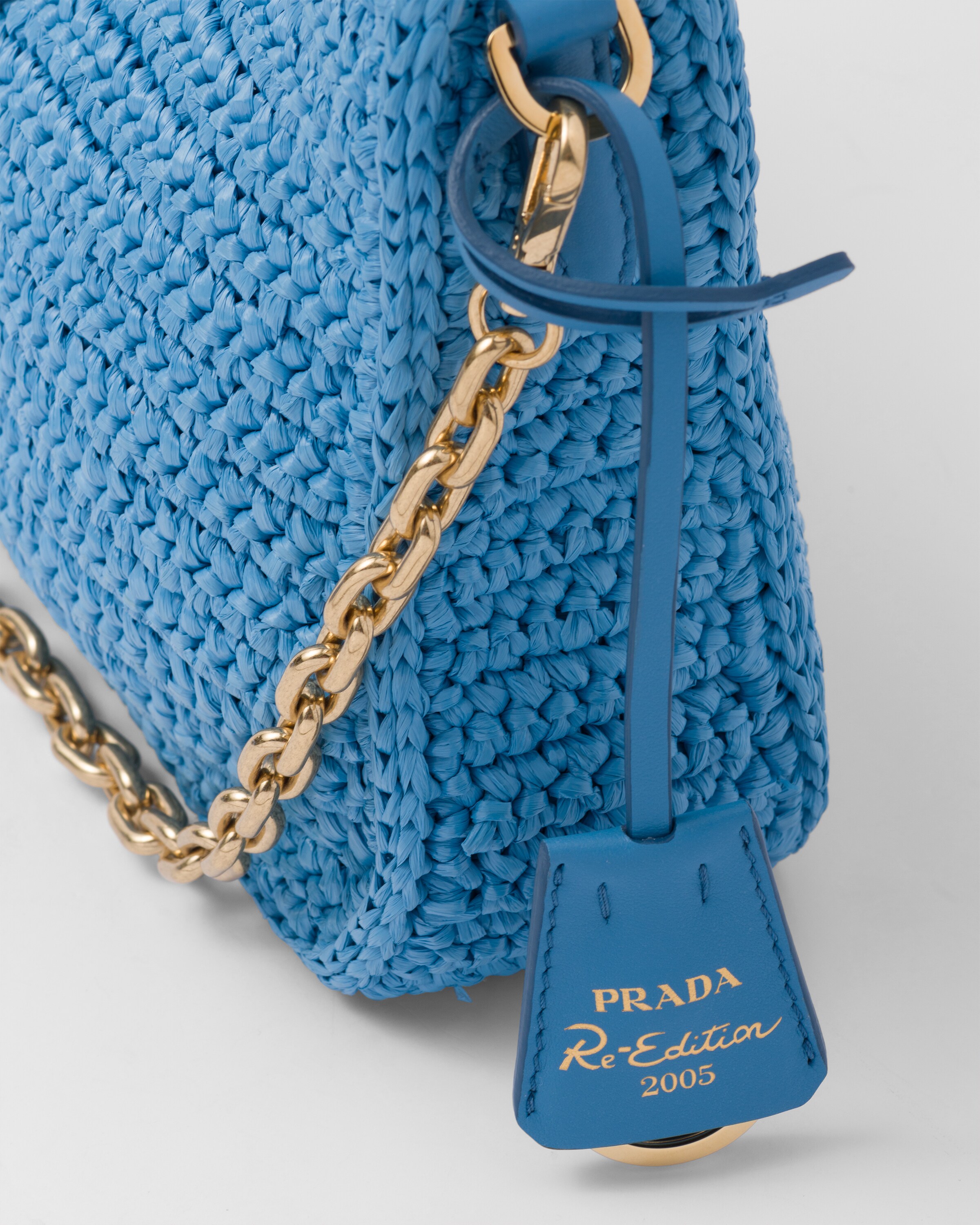 Light Blue Prada Re-edition 2005 Crochet Bag | PRADA