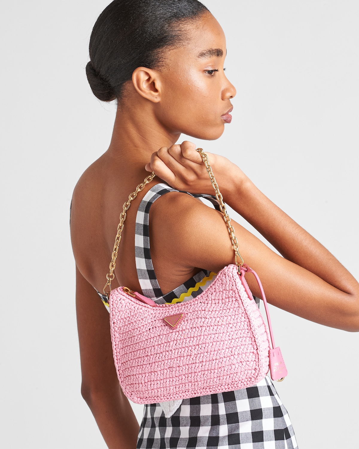 Petal Pink Prada Re-edition 2005 Crochet Bag | PRADA