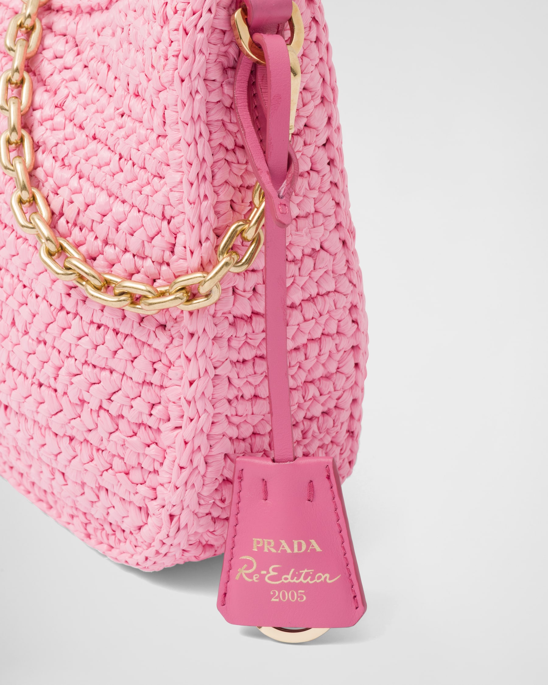 Petal Pink Prada Re-edition 2005 Crochet Bag | PRADA - United States