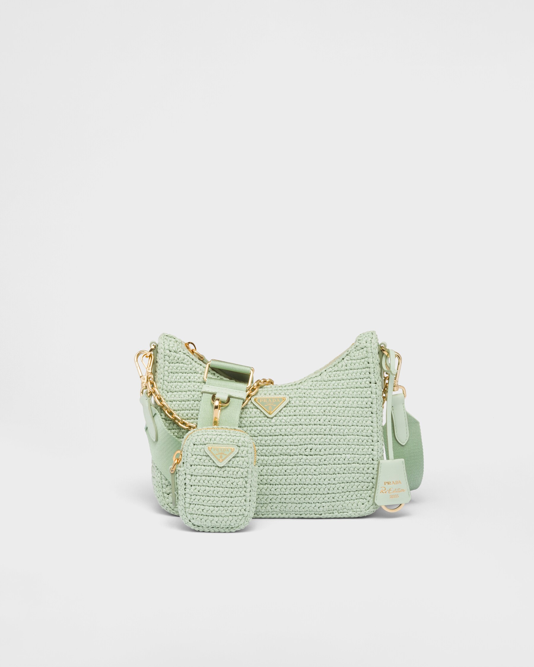 Aqua Prada Re-edition 2005 Crochet Bag | PRADA