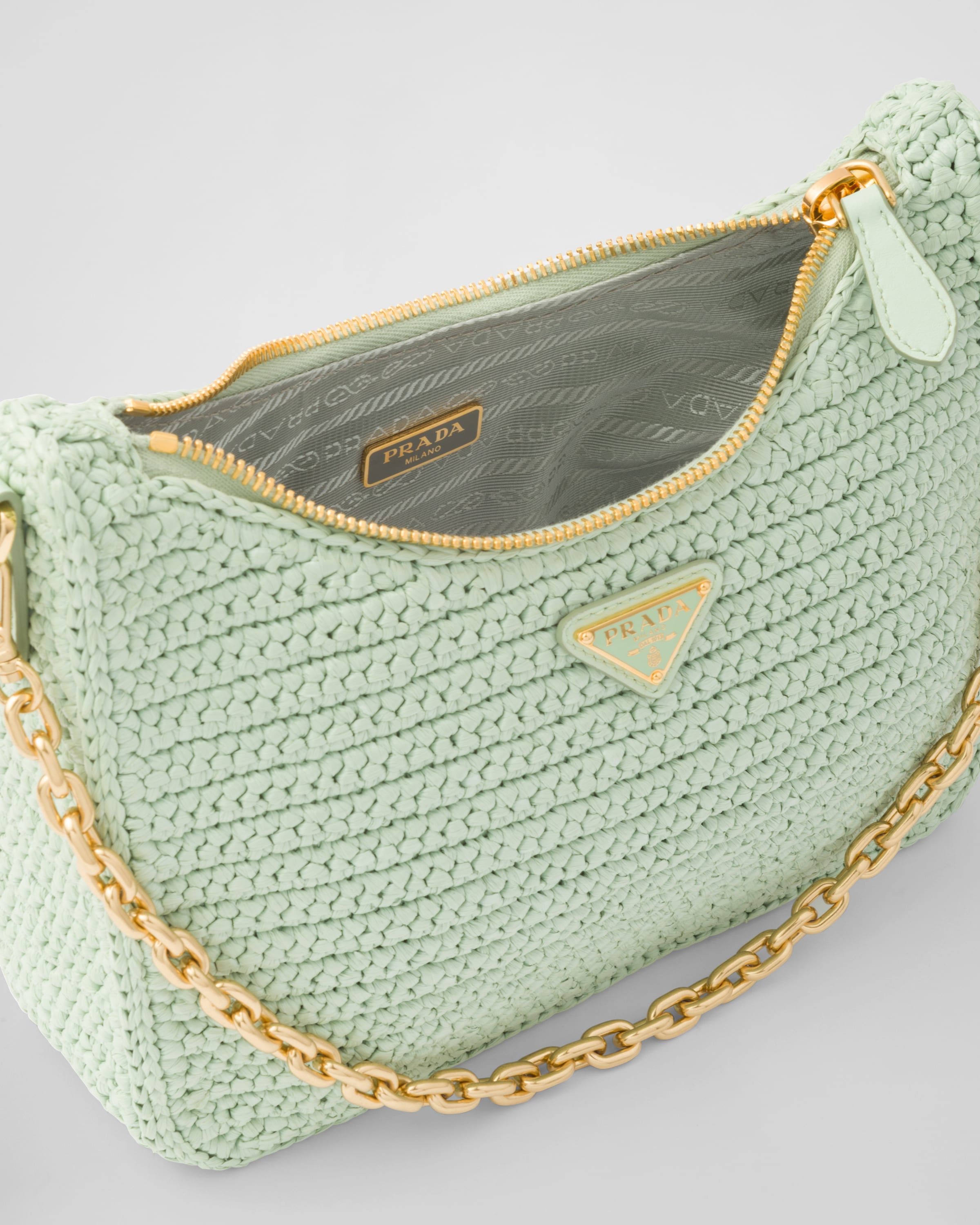 Aqua Prada Re-edition 2005 Crochet Bag | PRADA