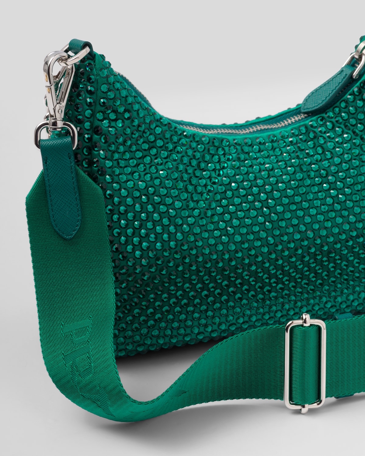 Mango Prada Re-edition 2005 Satin Bag With Crystals | PRADA