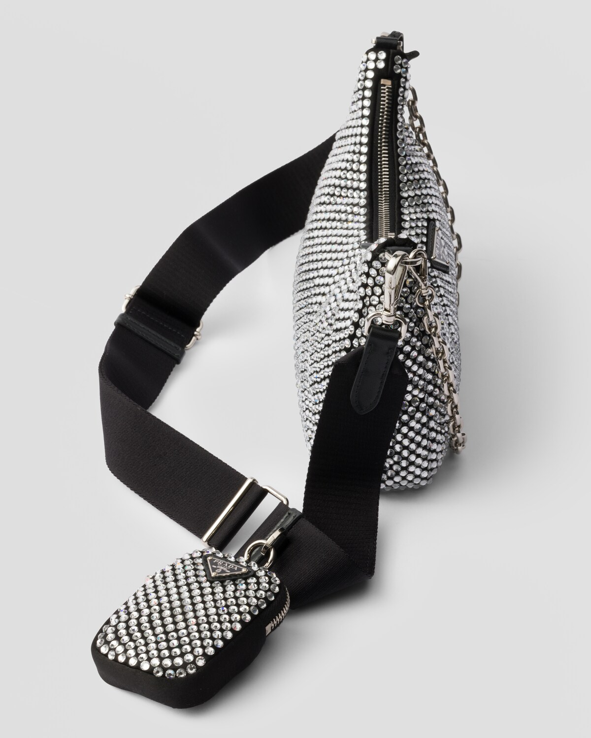 Crystal Prada Re-edition 2005 Satin Bag With Crystals | PRADA