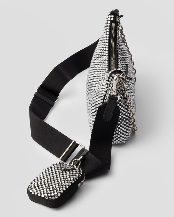 Crystal Prada Re-edition 2005 Satin Bag With Crystals | PRADA