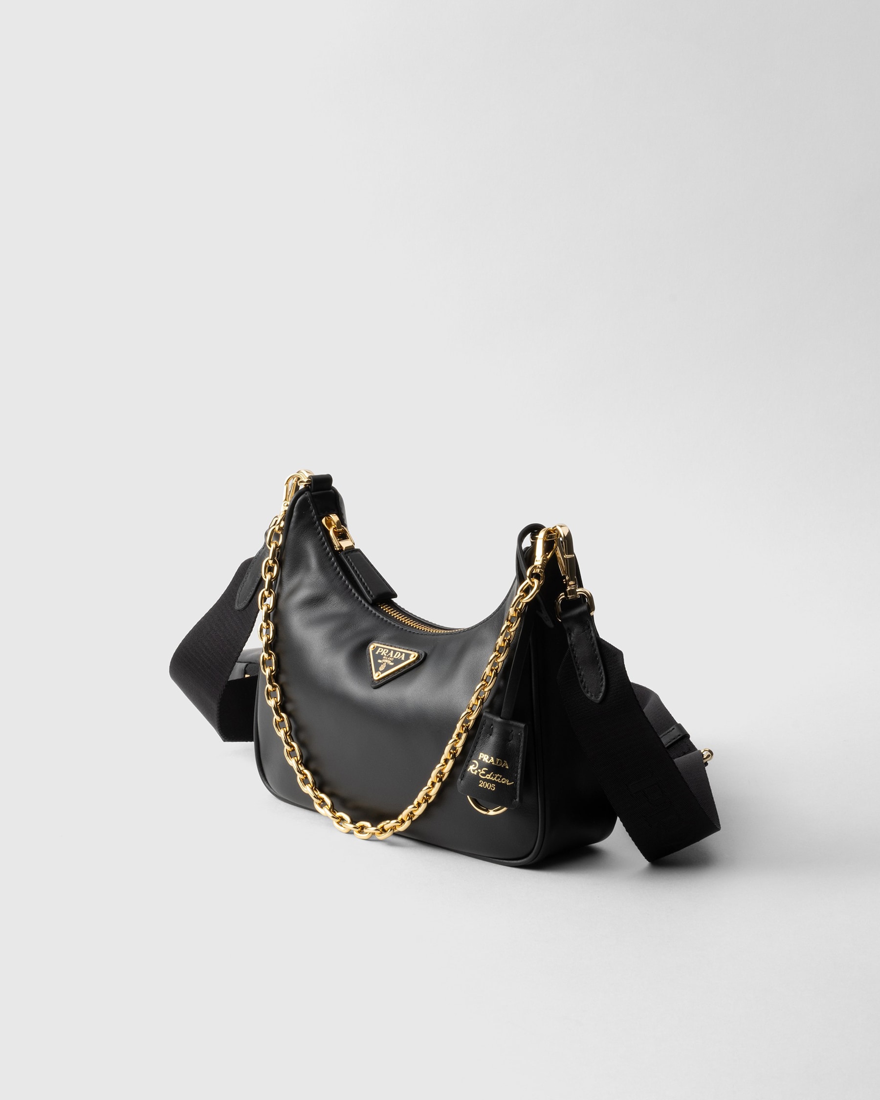 Black Prada Re-edition 2005 Leather Bag | PRADA