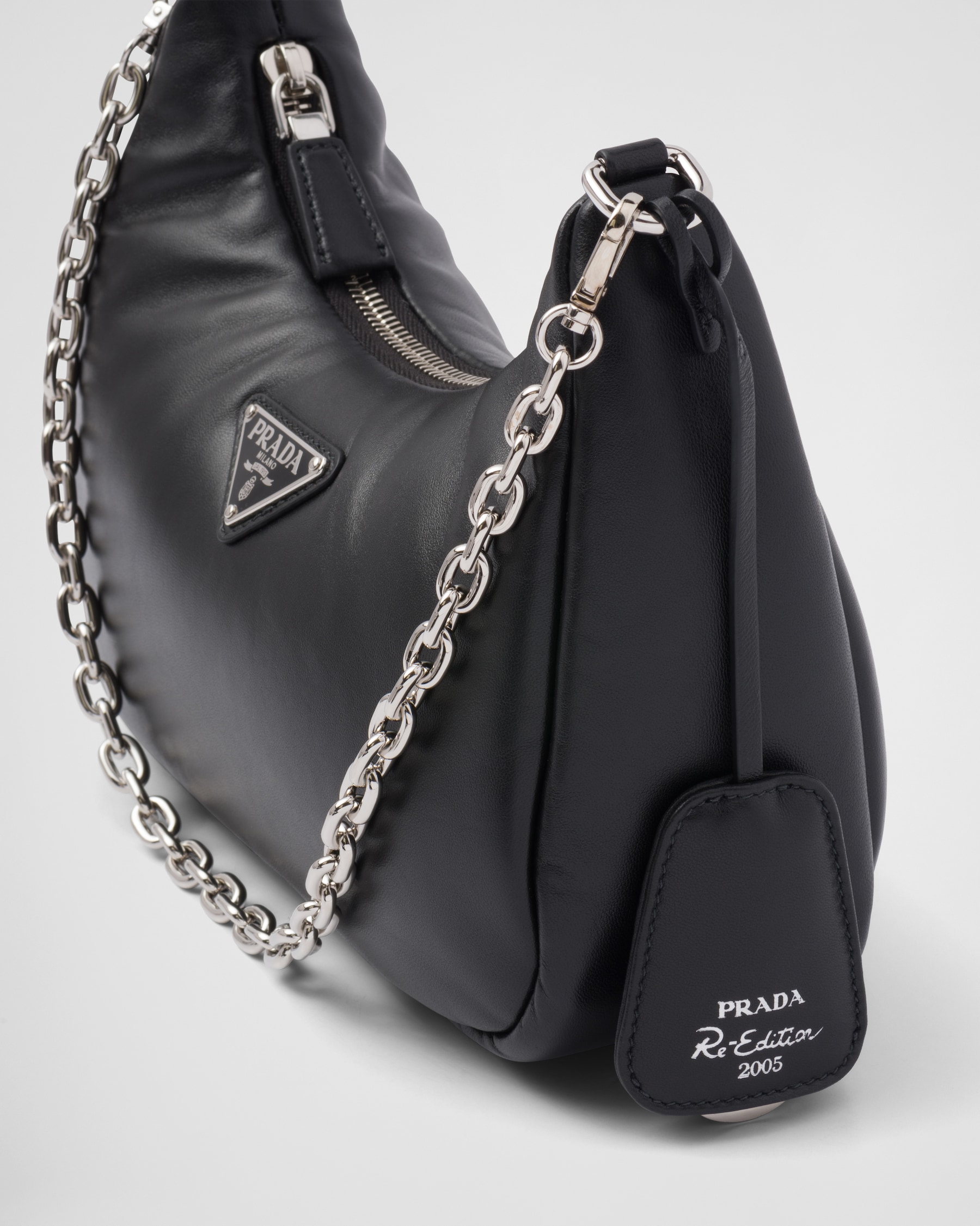 Black Padded Nappa-leather Prada Re-edition 2005 Shoulder Bag | PRADA