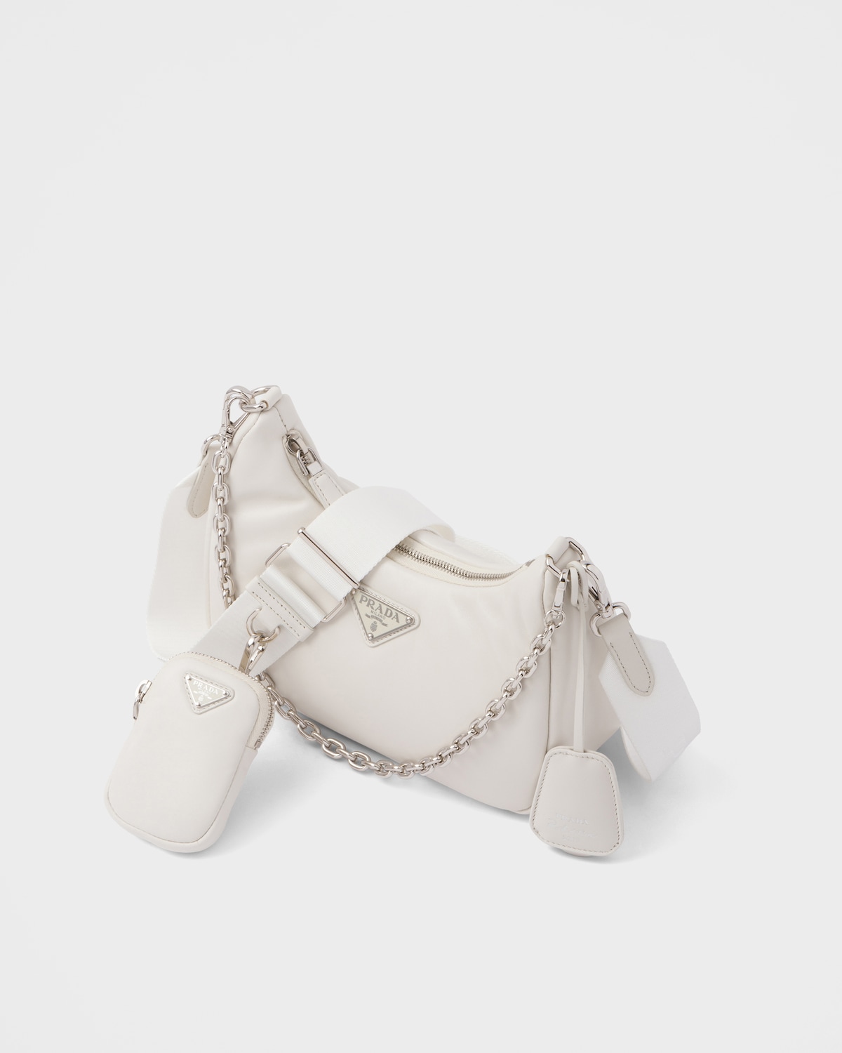 White Padded Nappa-leather Prada Re-edition 2005 Shoulder Bag | PRADA