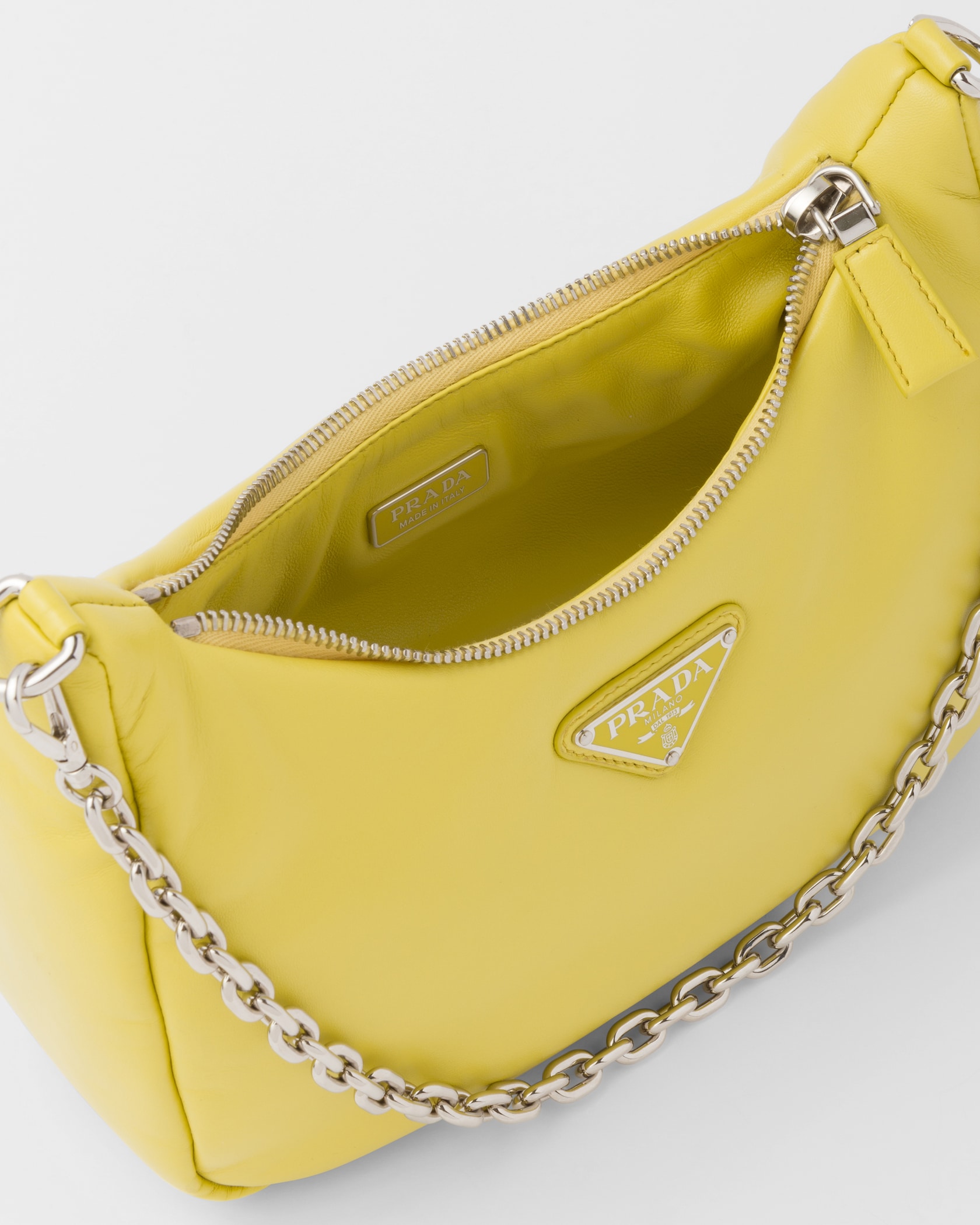 Citron Yellow Padded Nappa-leather Prada Re-edition 2005 Shoulder Bag ...